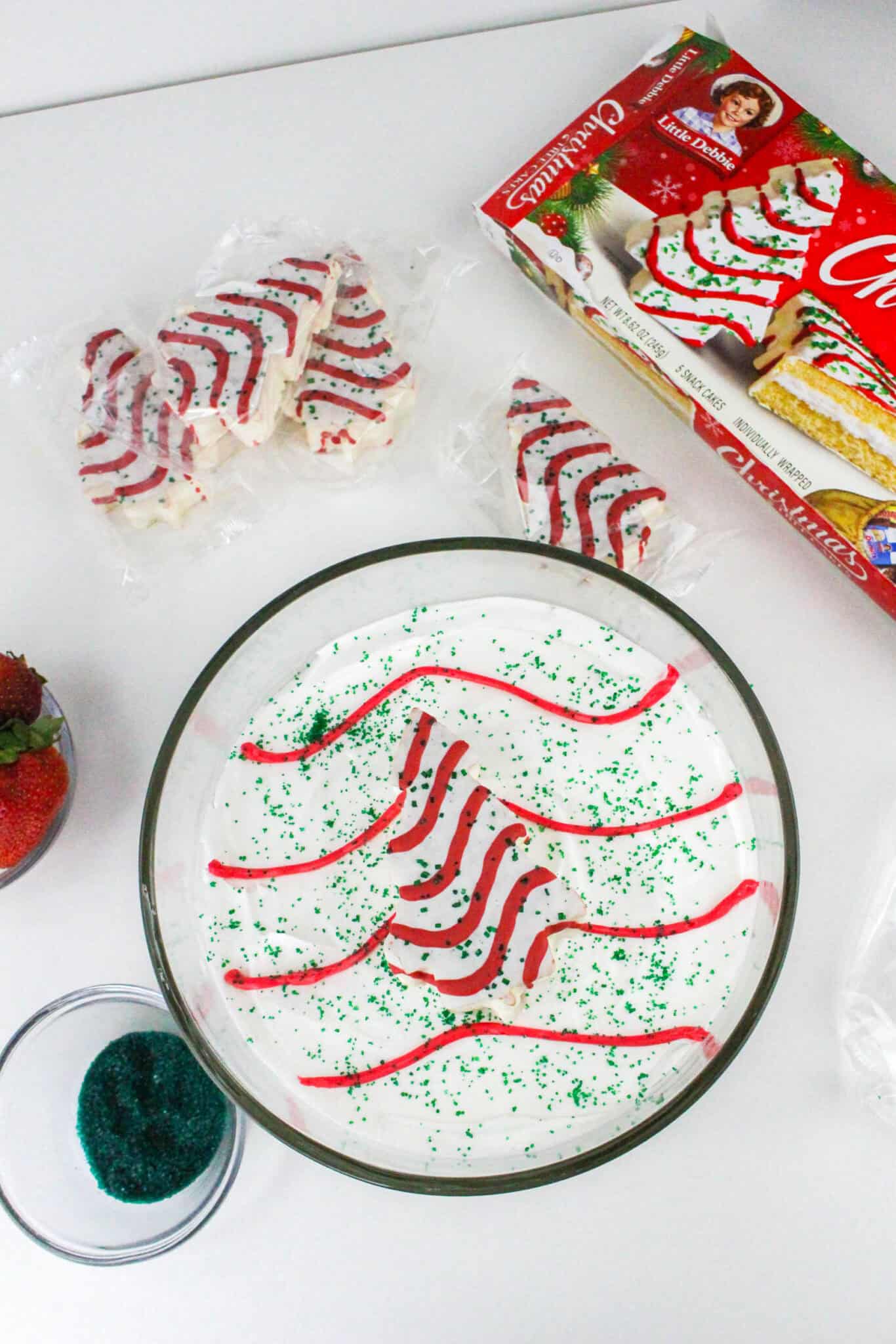 Little Debbie Christmas Tree Cake Trifle Dessert - Laid Back Bites