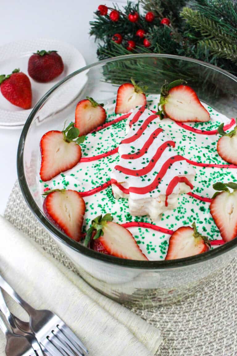 Little Debbie Christmas Tree Cake Trifle Dessert - Laid Back Bites